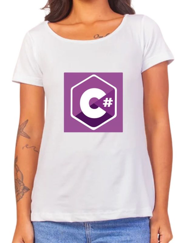 Camiseta C# Feminina – Loja MKCode